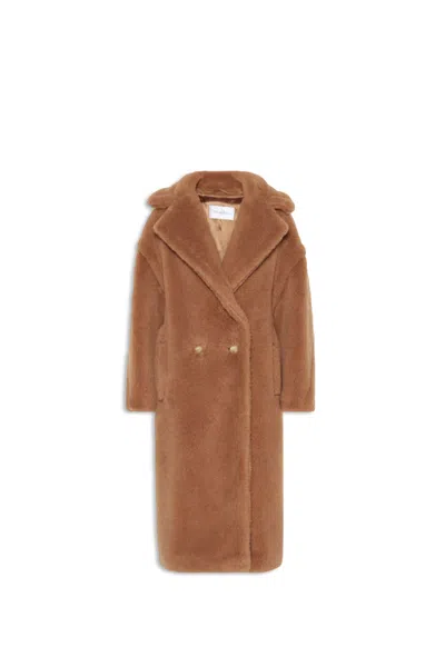 Max Mara Teddy Bear Puffer Jacket In Camel | ModeSens