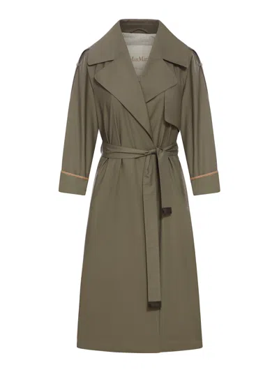 Max Mara The Cube Oversized Military Green Trench Coat For Women ...