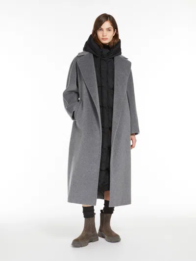 Max Mara Wool And Alpaca Robe Coat In Gray | ModeSens