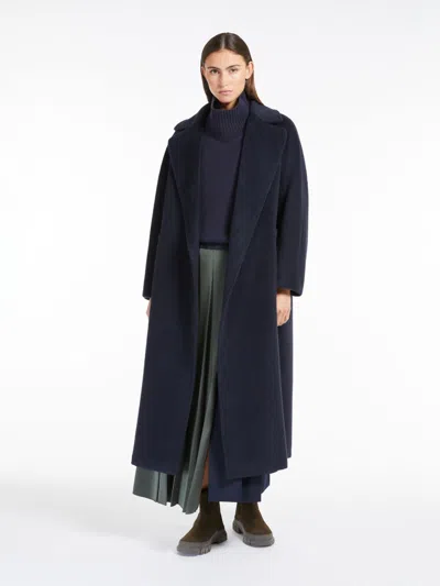 Max Mara Wool And Alpaca Robe Coat In Navy | ModeSens