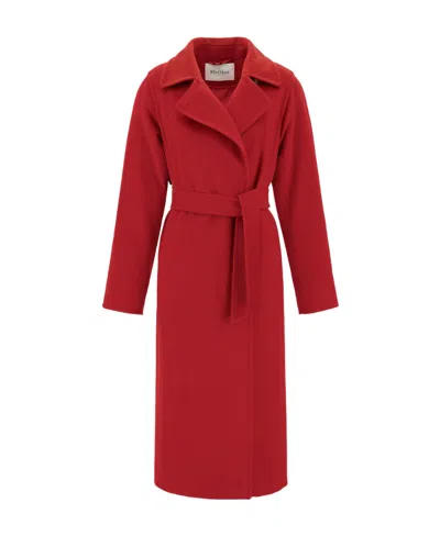 Max Mara Wrap Long Coat In Red | ModeSens