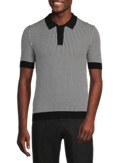 Max 'n Chester Men's Pattern Short Sleeve Polo In Black | ModeSens