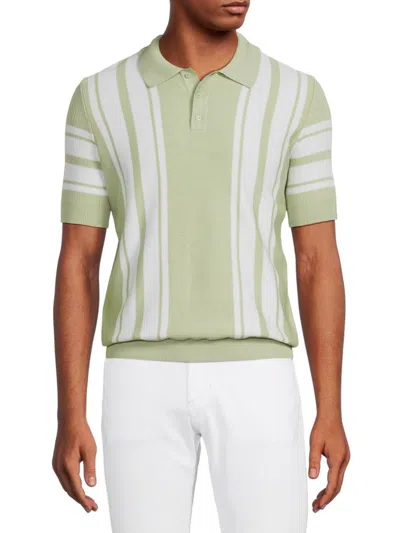 Max 'n Chester Men's Racing Striped Sweater Polo In Green | ModeSens