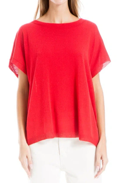 Max Studio Short Sleeve Sweater In Cherry | ModeSens