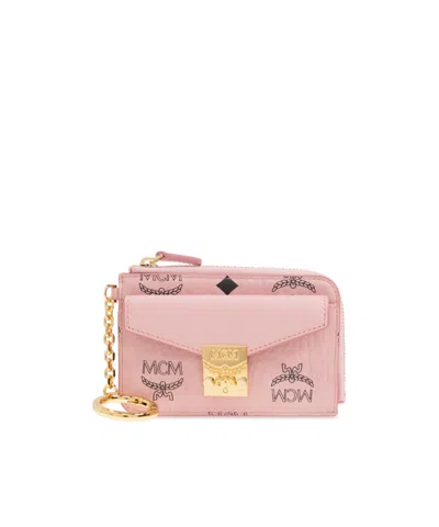 Mcm Keychain Wallet In Pink | ModeSens