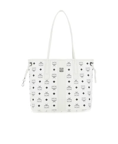 Mcm Liz Reversible Monogram Pattern Tote Bag In White | ModeSens