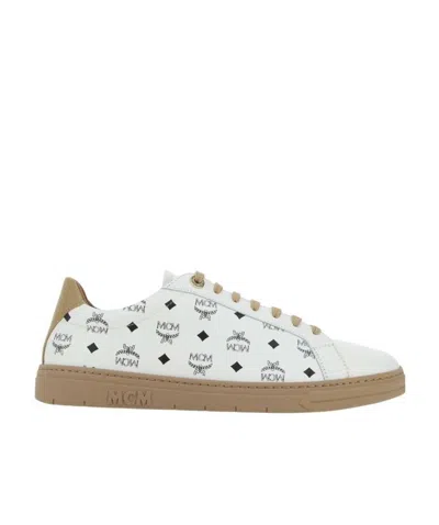 Mcm Logo Low Upper Board Shoes In White | ModeSens