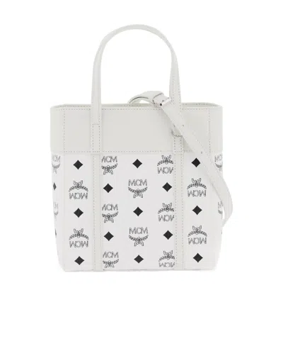 Mcm Mini Aren Shoulder Bag In White | ModeSens