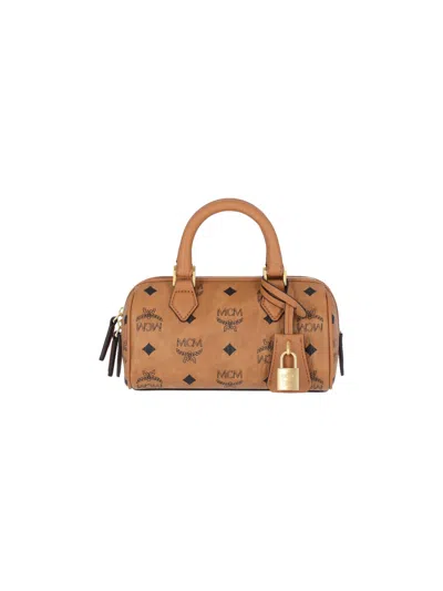 Mcm Monogram Mini Bag In Brown | ModeSens
