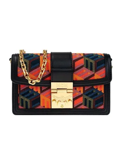 Mcm Tracey Cubic-monogram Crossbody Bag In Black | ModeSens
