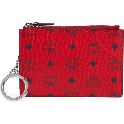 Mcm Visetos Original Key Wallet In Candy Red | ModeSens