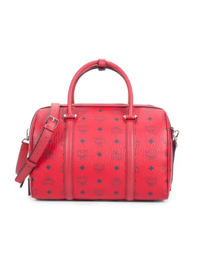 Mcm Women's Aren Visetos Monogram Coated Canvas Shoulder Bag In Candy ...