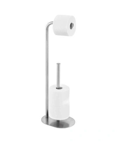 Mdesign Metal Freestanding Toilet Paper Dispenser Stand, Holds 4 Rolls ...
