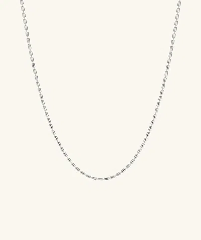 Mejuri Barrel Link Chain Necklace Silver | ModeSens