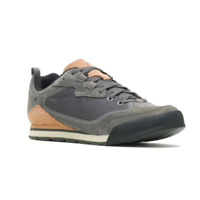 Merrell Men's Burnt Rock Travel Suede Sneaker Shoe In Granite In Black ...