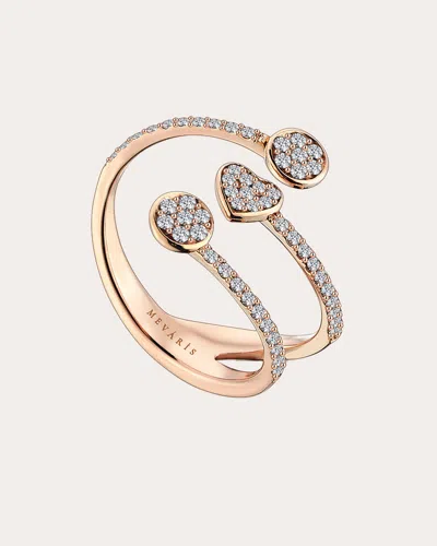 Mevaris Women's Fidelity 18k Gold Diamond Triple-band Ring In Pink | ModeSens