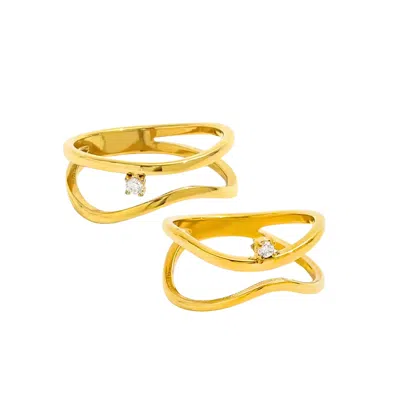 Mg Jewelry Women's Gold Lunar Harmony Ring Set | ModeSens