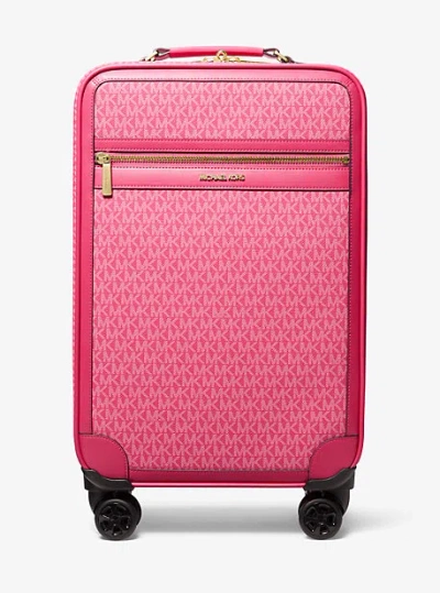 Michael Kors Jet Set Travel Small Signature Logo Suitcase In Pink ...
