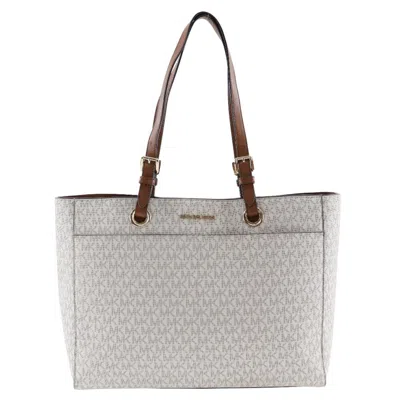 Michael Kors Jet Set Canvas Tote Bag () In White | ModeSens