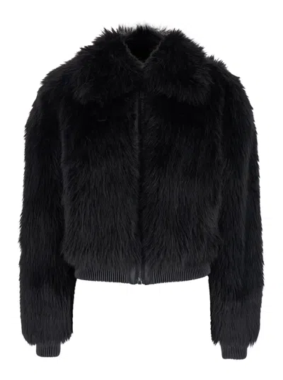 Michael Michael Kors Faux Fur Bomer Jkt In Schwarz | ModeSens