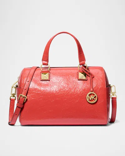 Michael Michael Kors Grayson Medium Duffle Satchel Bag In Burnt Sien ...