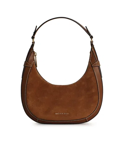 Michael Michael Kors Preston Brown Leather Shoulder Bag In Red | ModeSens