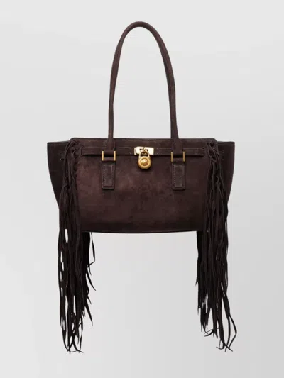 Michael Michael Kors Small Hamilton Shoulder Bag Fringe Detail In ...