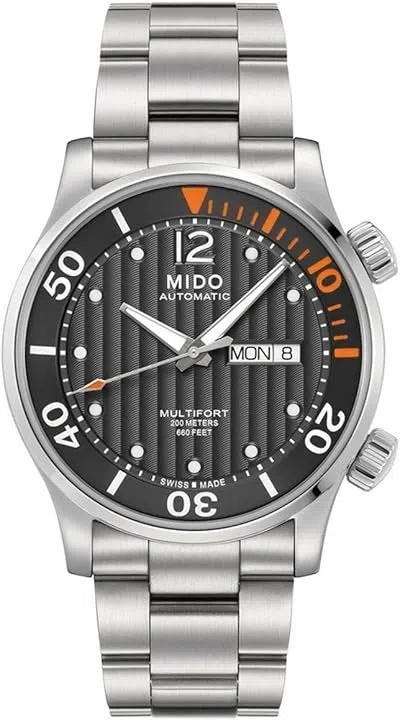 Mido Mod. Multifort Two Crowns In Metallic | ModeSens