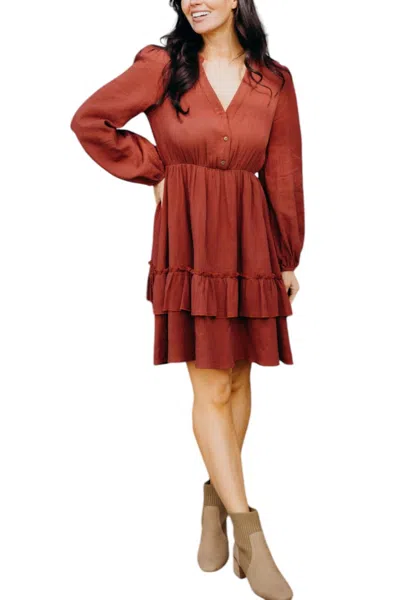 Mikarose Sandra Dress In Redwood In Brown | ModeSens