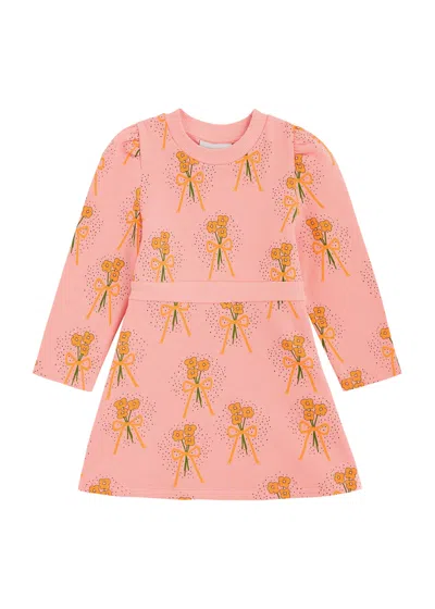 Mini Rodini Babies' Kids Winter Flowers Printed Cotton Dress In Pink ...