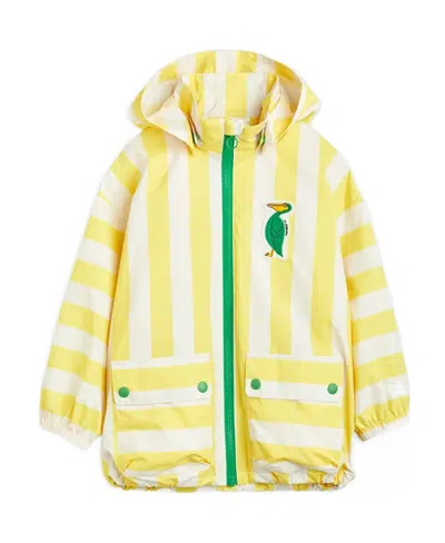 Mini Rodini Logo-patch Stripe-print Jacket In Yellow | ModeSens
