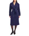 Miss Circle Jaelyn Wool Blend Double-breasted Belted Coat In Blue ...