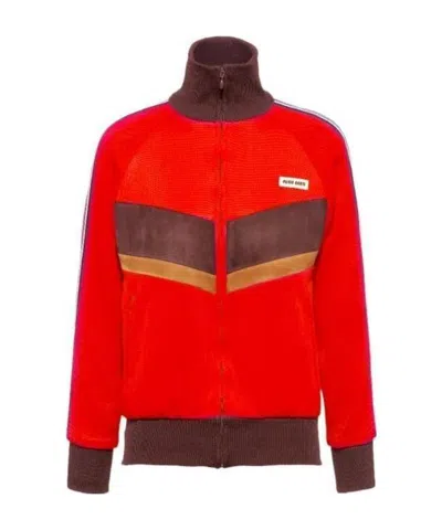 Miu Miu Panelled Track Jacket In Red | ModeSens
