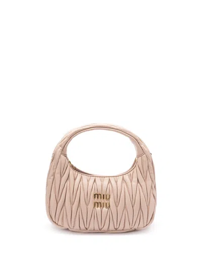 Miu Miu `wander` Matelassé Nappa Leather Hobo Bag In Pink | ModeSens