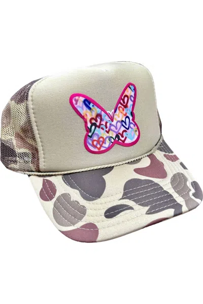 Mk Decker Designs Women's Butterfly Trucker Hat In Camouflage In Multi ...
