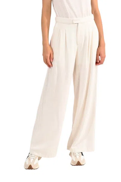 Molly Bracken Wide Leg Linen Pants In Off White | ModeSens