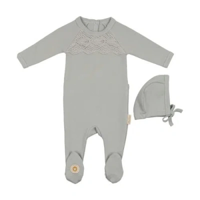Mon Tresor Bebe Kids' Look Of Lace Gift Set In Pearl Blue | ModeSens