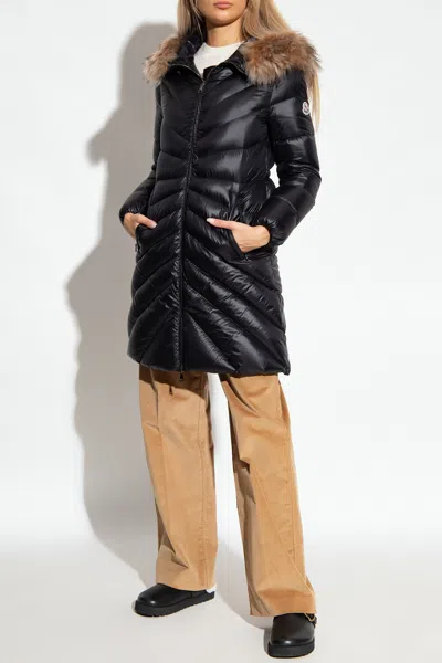 Moncler Fulmarus Black Fur-trimmed Quilted Shell Jacket | ModeSens
