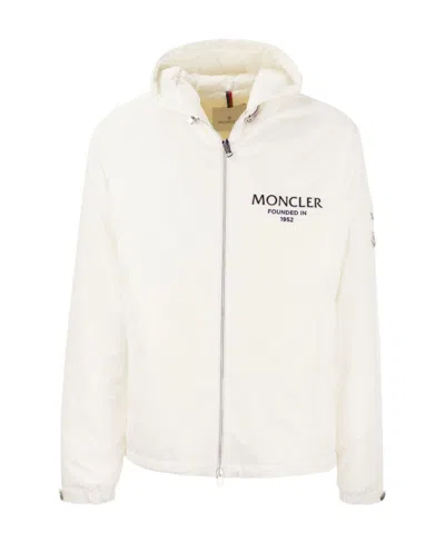 Moncler Logo-lettering Hooded Puffer Jacket In White | ModeSens