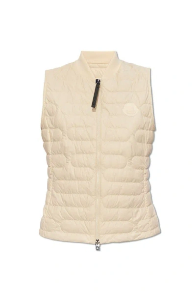 Moncler Perille Down Vest In Beige | ModeSens