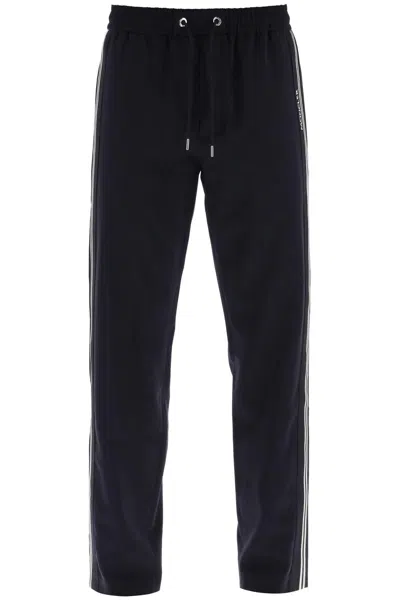 Moncler Sporty Pants With Side Stripes In Blue | ModeSens