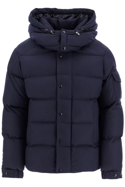 Moncler Virgin Wool Down Jacket "vezere" In Maroon | ModeSens