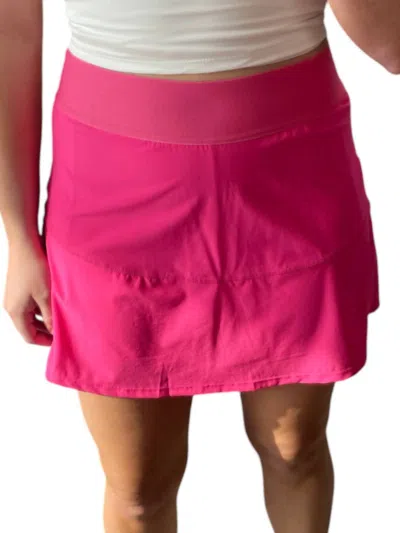 Mono B Swoop Active Tennis Skort In Hot Pink | ModeSens