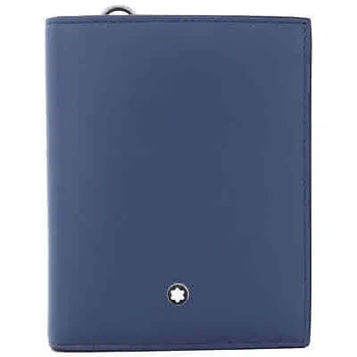 Pre-owned Montblanc Meisterstuck Meisterstuck Blue Leather Compact ...