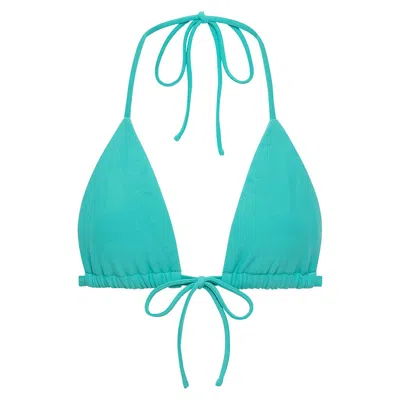 Montce Women's Blue Teal Emma Triangle Bikini Top | ModeSens