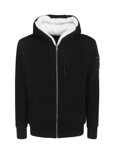 Moose Knuckles Bunny Hoodie In Black W/white | ModeSens