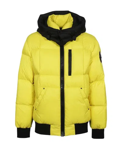 Moose Knuckles Logo Down Jacket In Yellow | ModeSens