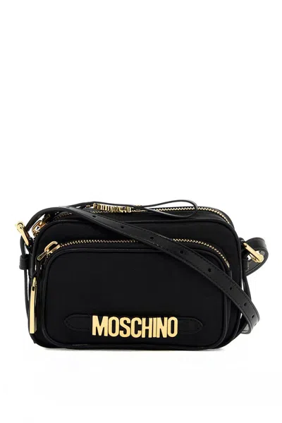 Moschino Mini Shoulder Bag With Metal Logo | ModeSens