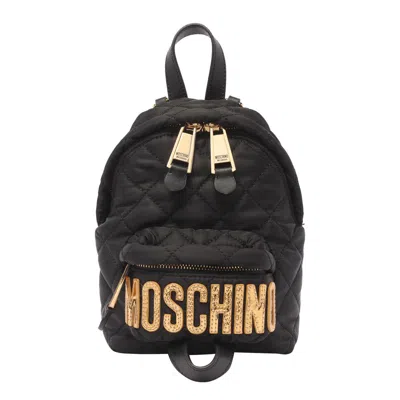 Moschino Quilted Nylon Backpack In Black | ModeSens