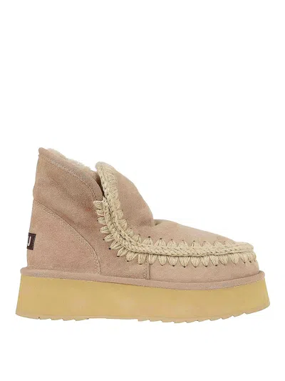 Mou Mini Eskimo Platform Boot In Camel | ModeSens